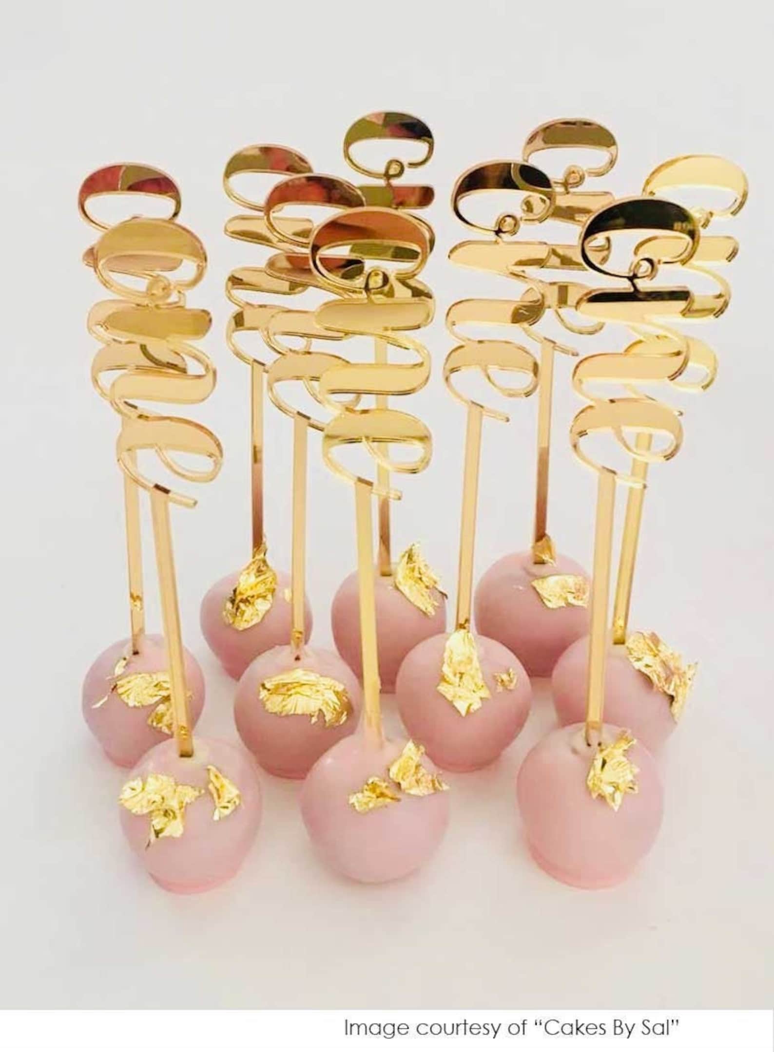 12 X Cake Pop Sticks, Custom Age or Word, Cupcake or Cake Pop Toppers ...