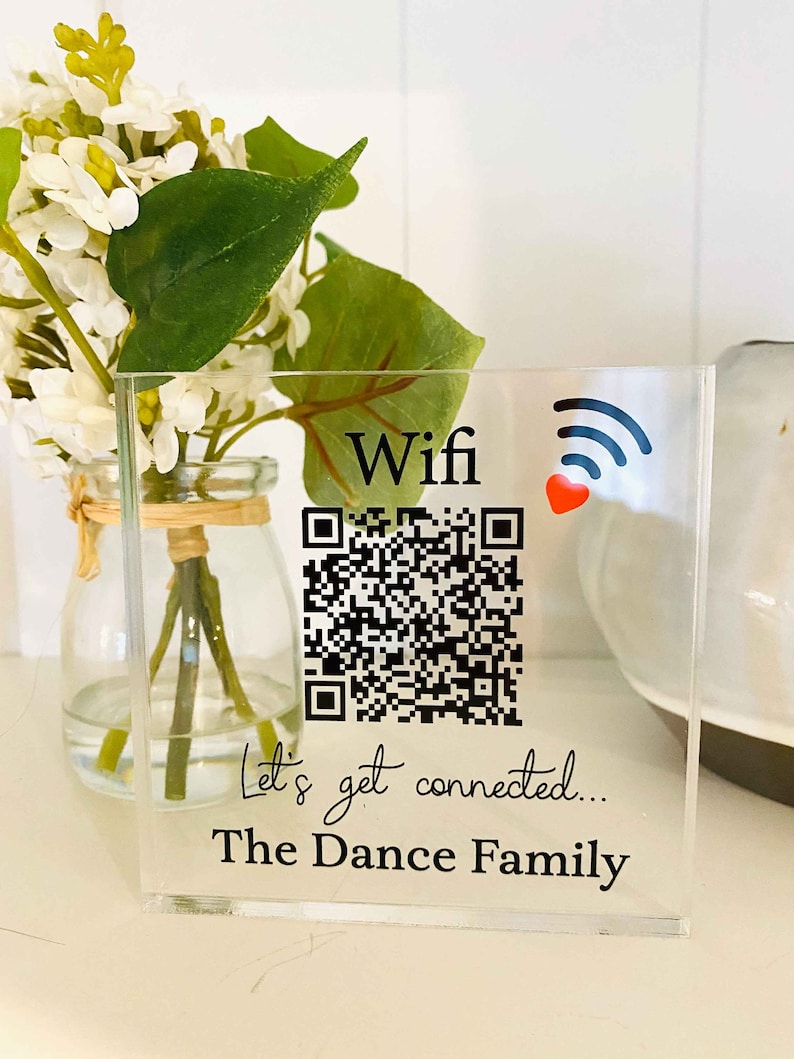 Wifi QR Code Sign Wifi Acrylic Sign Wifi Code Wifi Password - Etsy