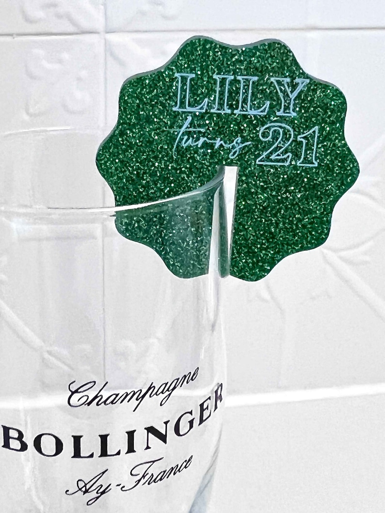 Wave Hanging Drink Tag Wavy Stemless Drink Tag Drink - Etsy Australia