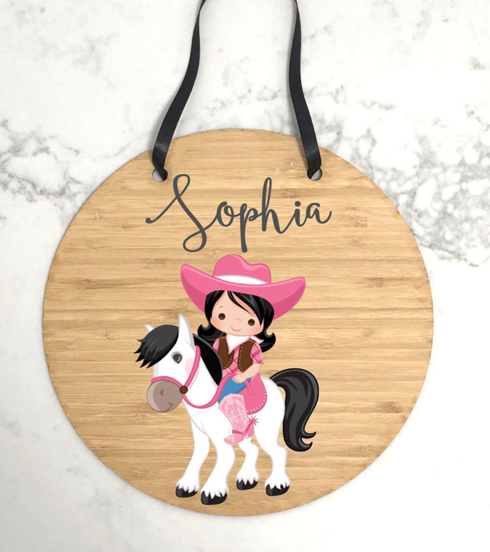 Personalised Pony Hanging Sign Cow Girl Wild West Horse | Etsy