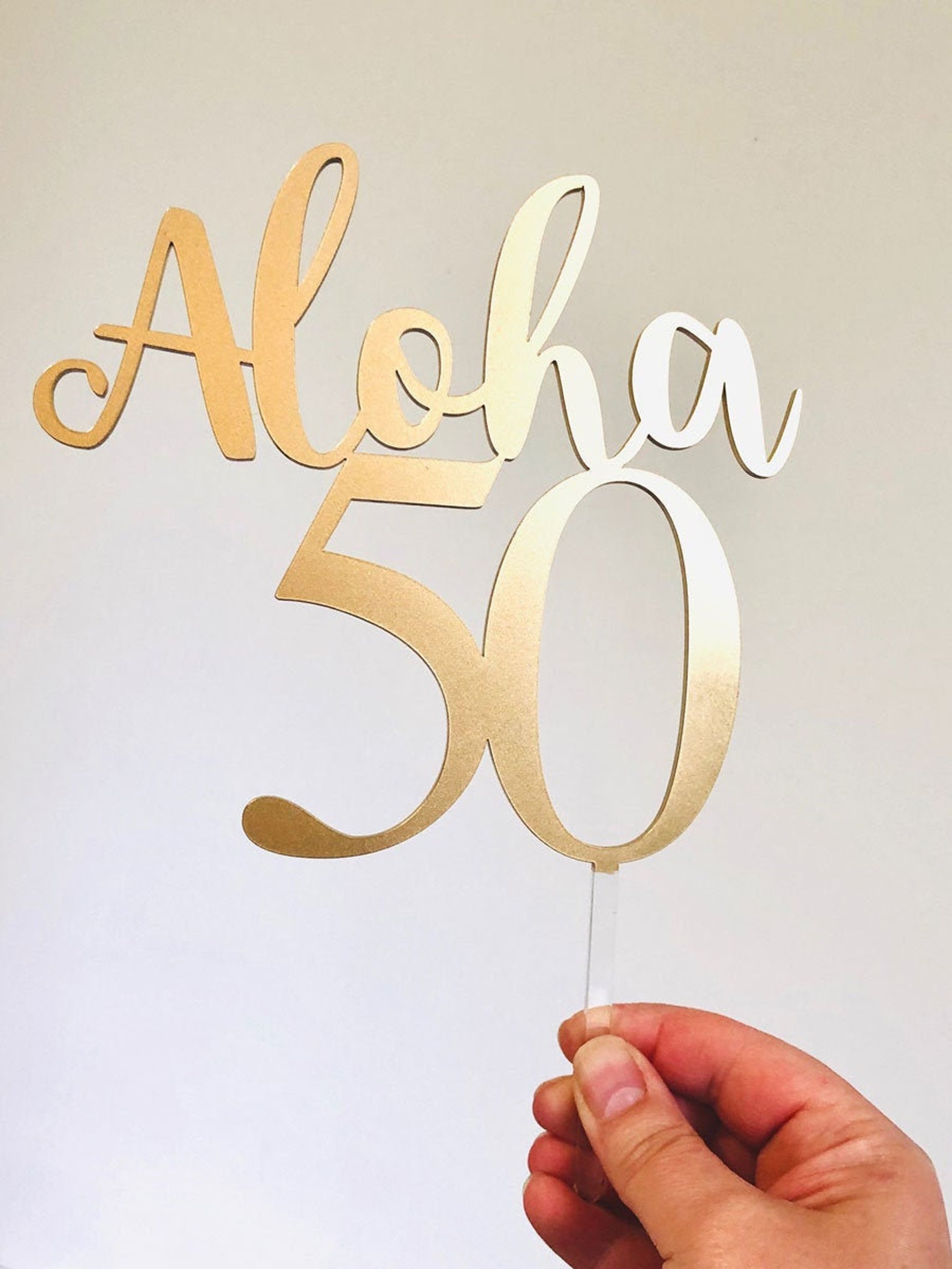 Aloha Birthday Cake Topper Aloha Cake Decoration Hawaii Etsy