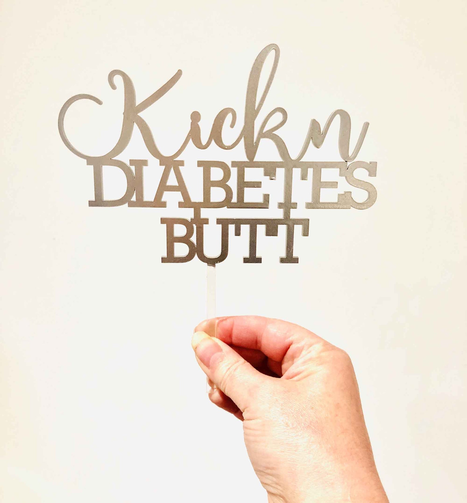 Kick'n Diabetes Butt Cake Topper Cake Toppers Cake - Etsy