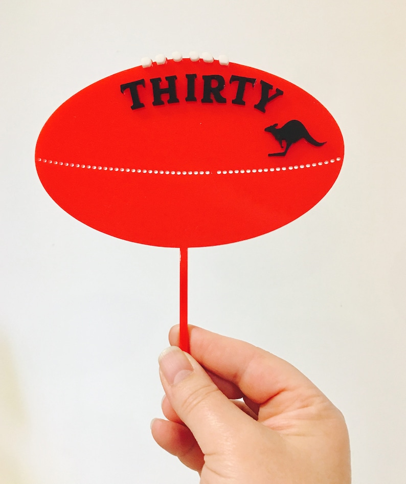 AFL Football Cake Topper – Custom Age – Footy Birthday Gift Topper - Etsy