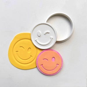 Winking Smiley Face Cookie Stamp and Cutter – Happy Baking Gift - Etsy ...