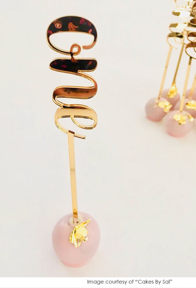 12 X Cake Pop Sticks, Custom Age or Word, Cupcake or Cake Pop Toppers ...