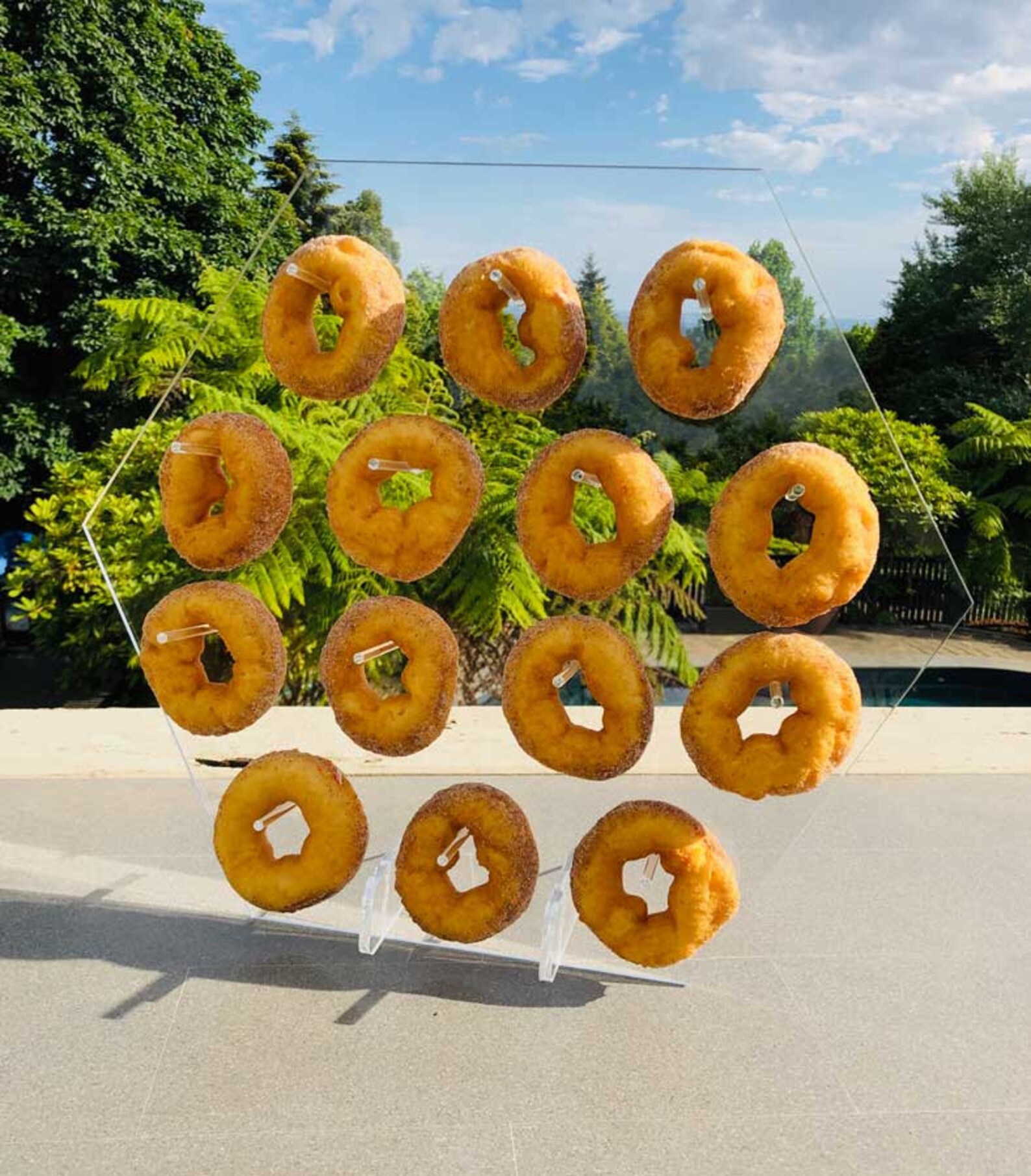 Hexagon Donut Stand | Donuts Wall | Donut Bar | Wedding Donut Stand ...
