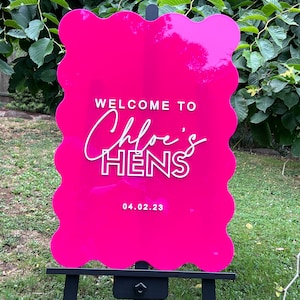 Wave Wedding Welcome Sign, 3D Names, Modern Wavey Wedding Signs ...