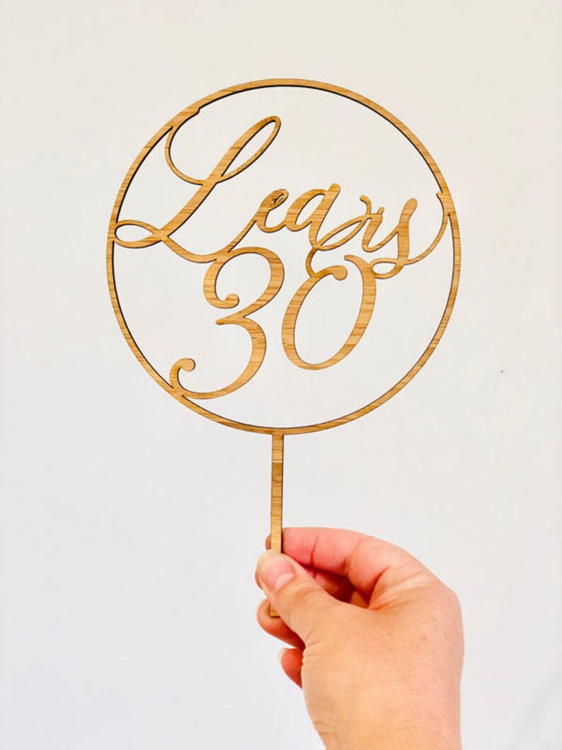 Acrylic Birthday Cake Topper - Circle With Name & Age Decoration - Any ...