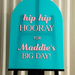 Custom Arched Welcome Sign - HIP HIP HOORAY Personalized Event Signage ...