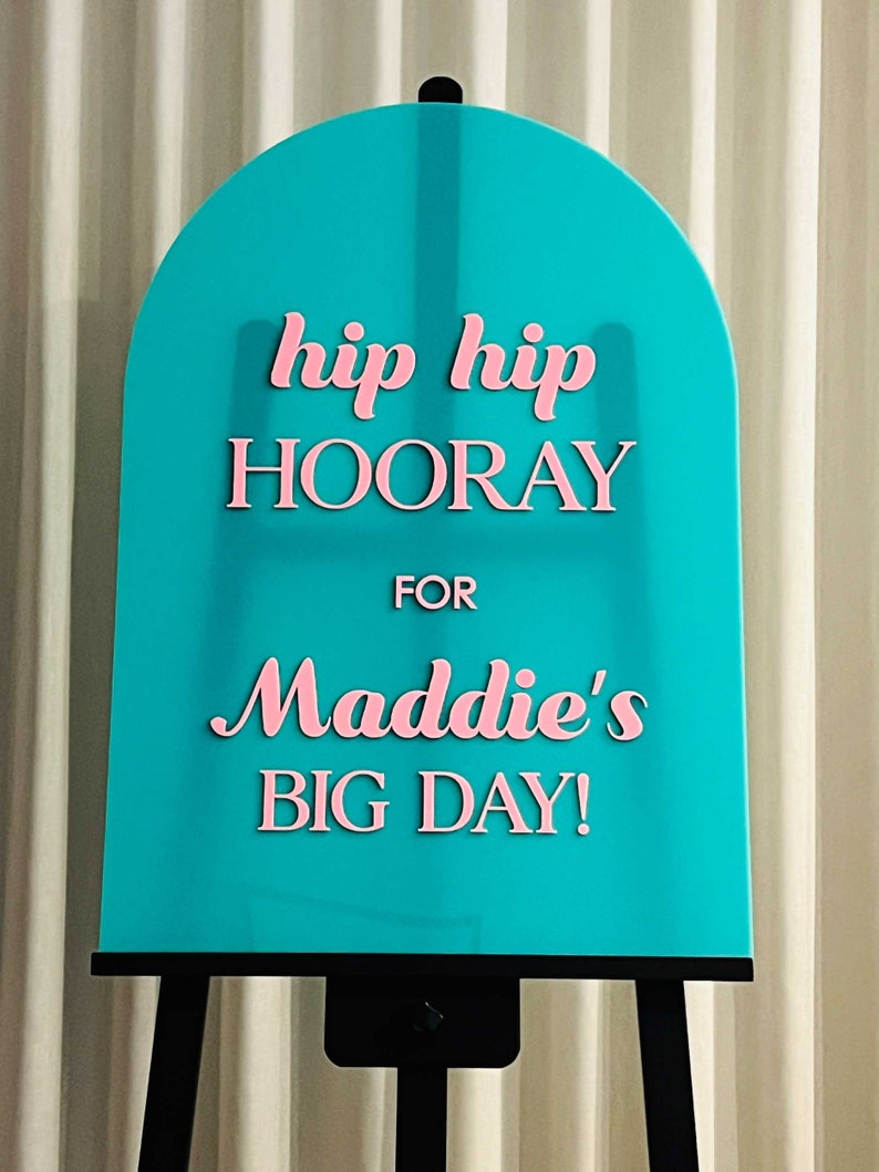 Custom Arched Welcome Sign - HIP HIP HOORAY Personalized Event Signage ...