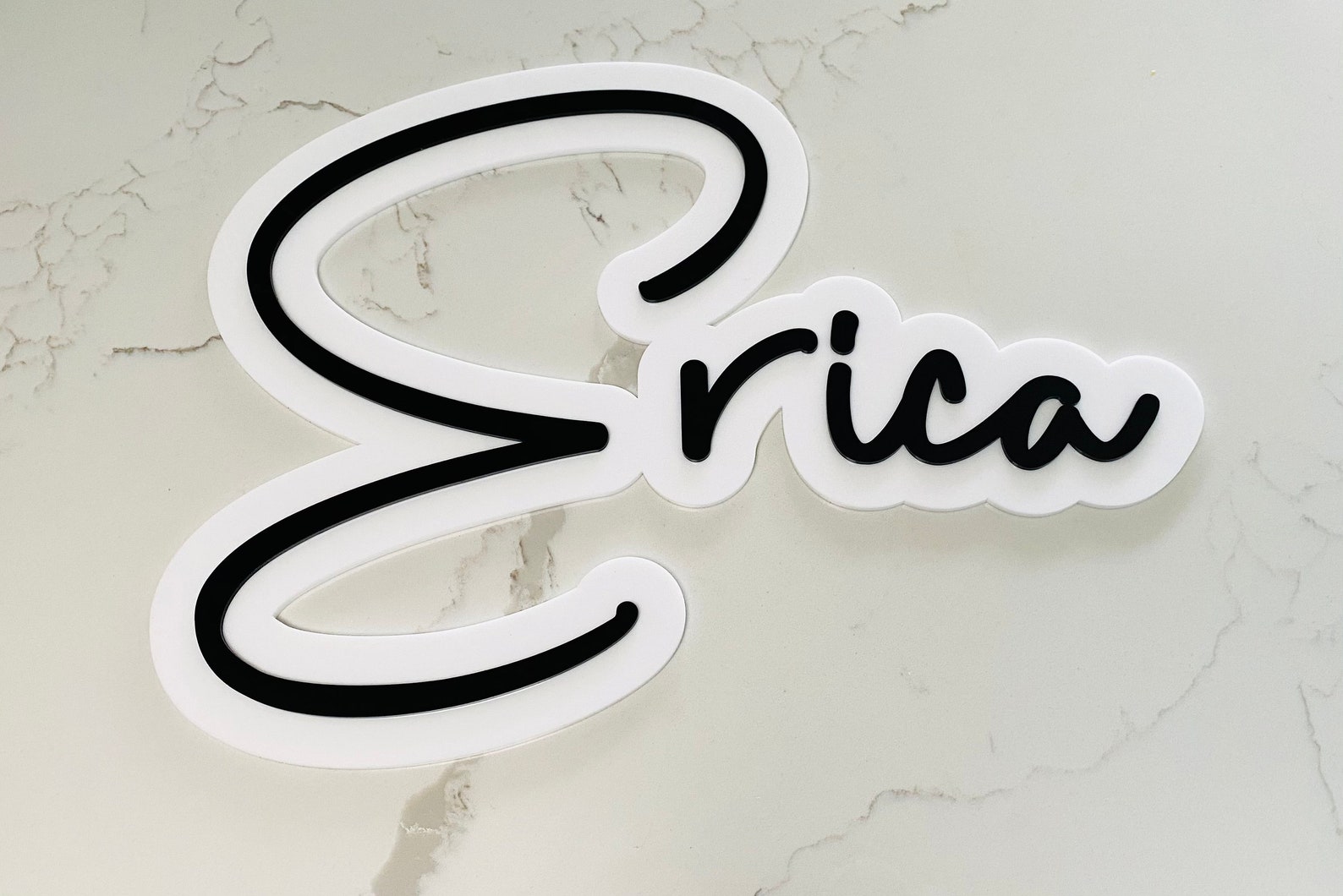 3D Large Lasercut Name or Word Large Script Sign Acrylic | Etsy