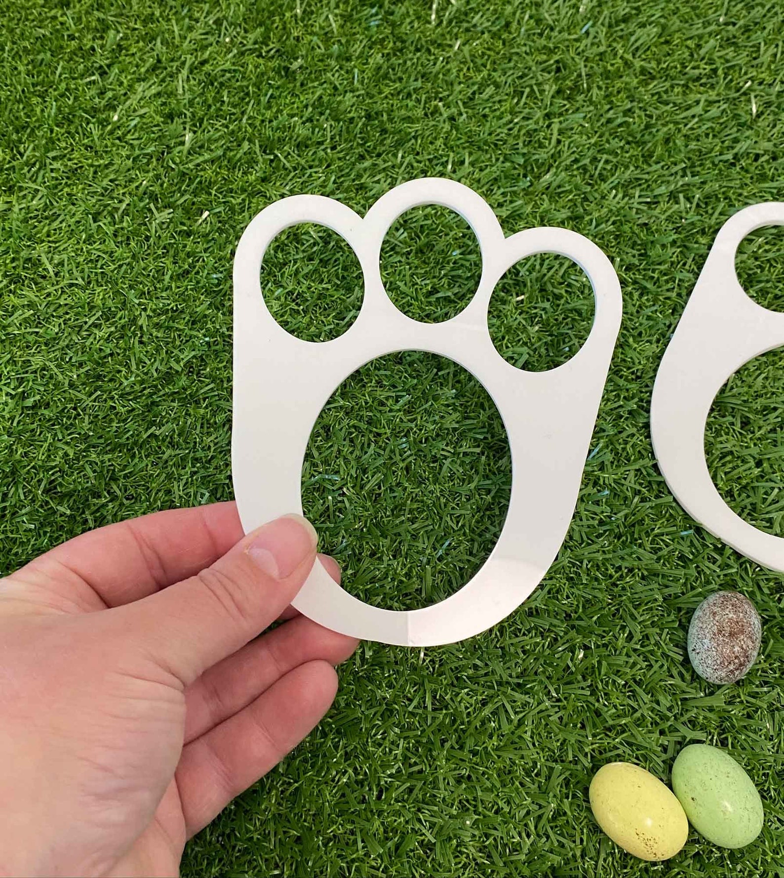 Easter Bunny Foot Print Stencil Acrylic Easter Footprint - Etsy