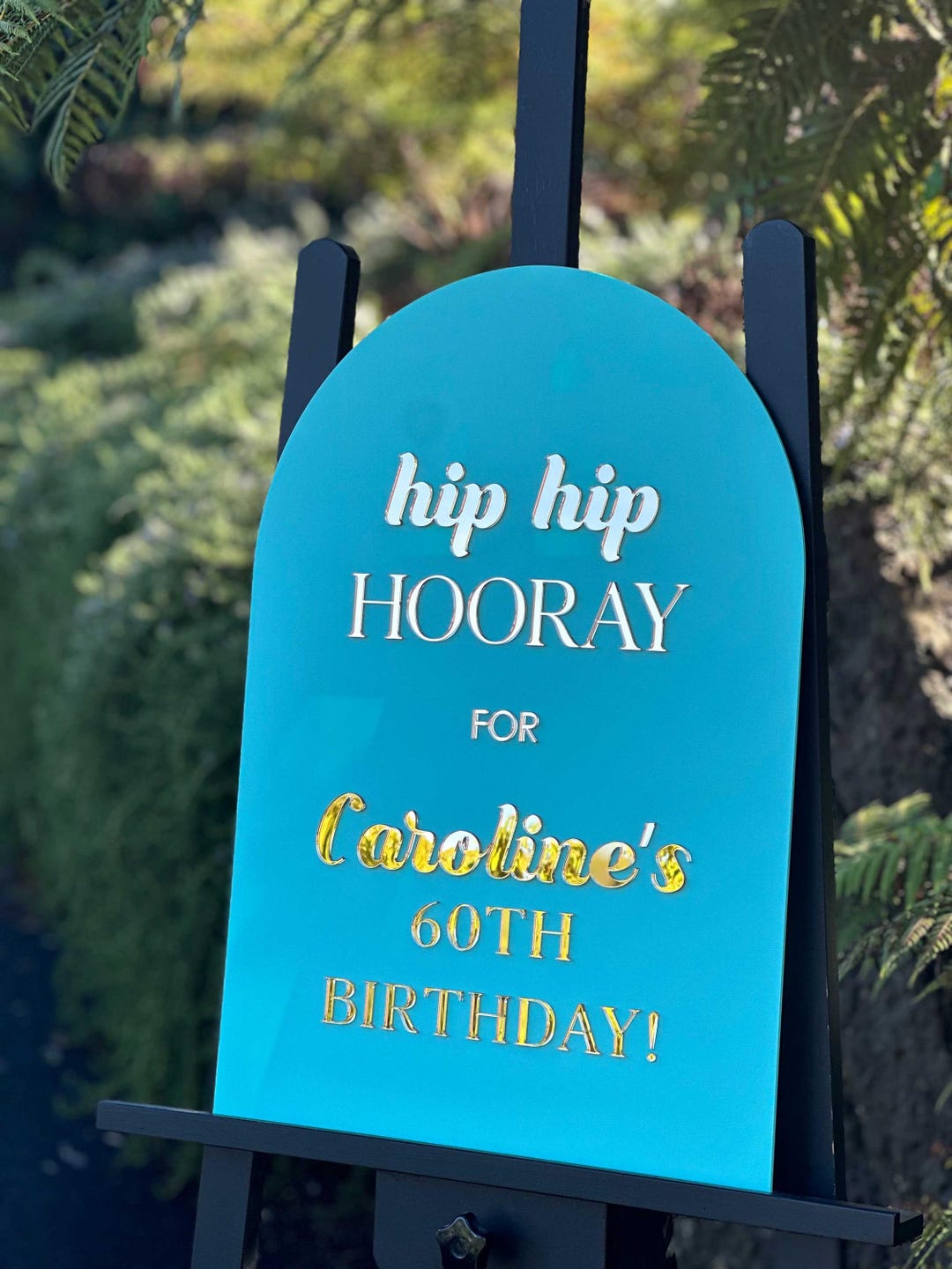 Custom Arched Welcome Sign - HIP HIP HOORAY Personalized Event Signage ...