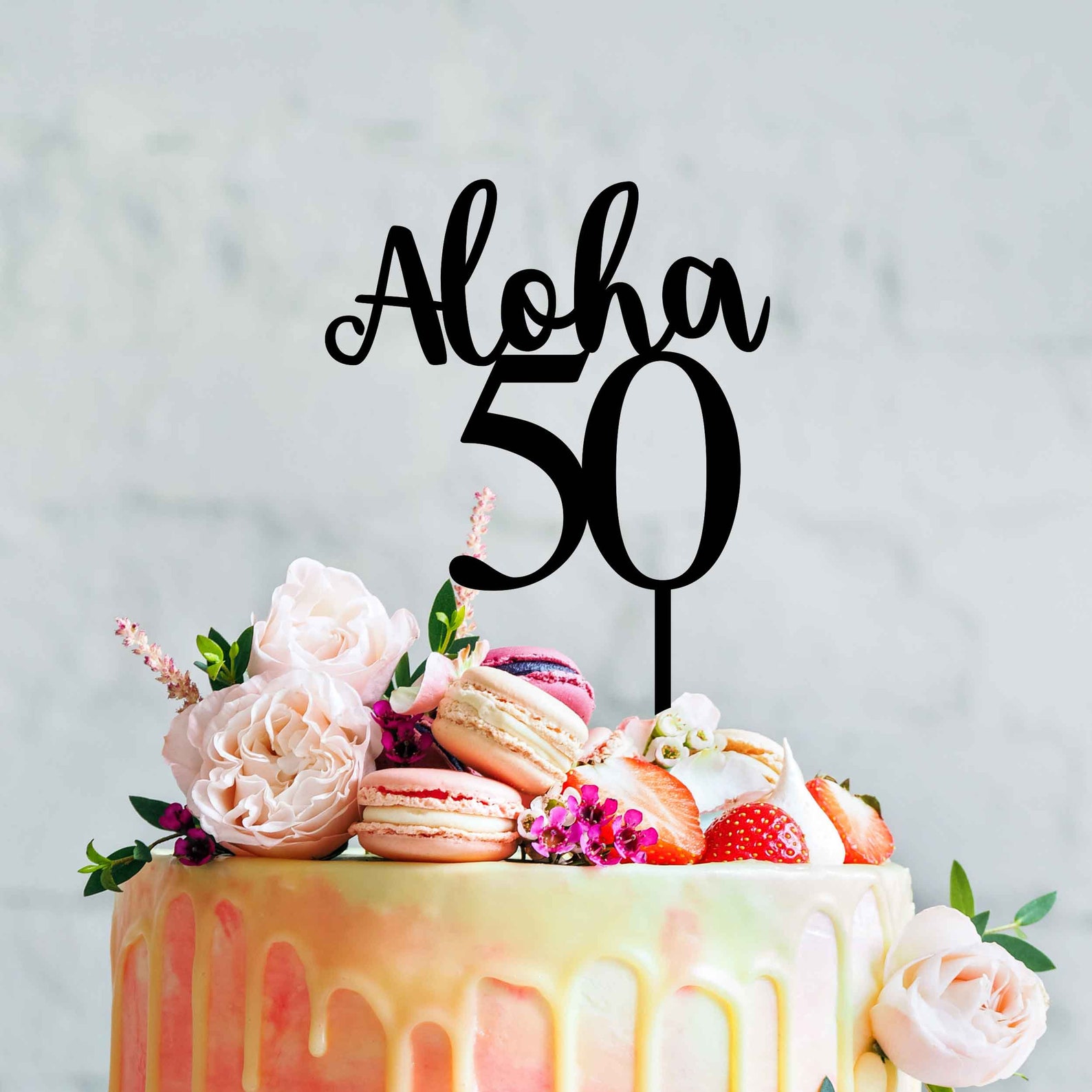 Aloha Birthday Cake Topper | Aloha Cake Decoration | Hawaii Cake Topper ...