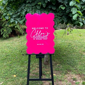 Wave Wedding Welcome Sign, 3D Names, Modern Wavey Wedding Signs ...