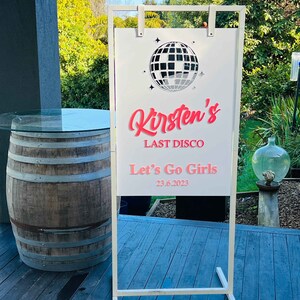 Personalised Last Disco Large Sign - Bachelorette Party, Hen's Night ...