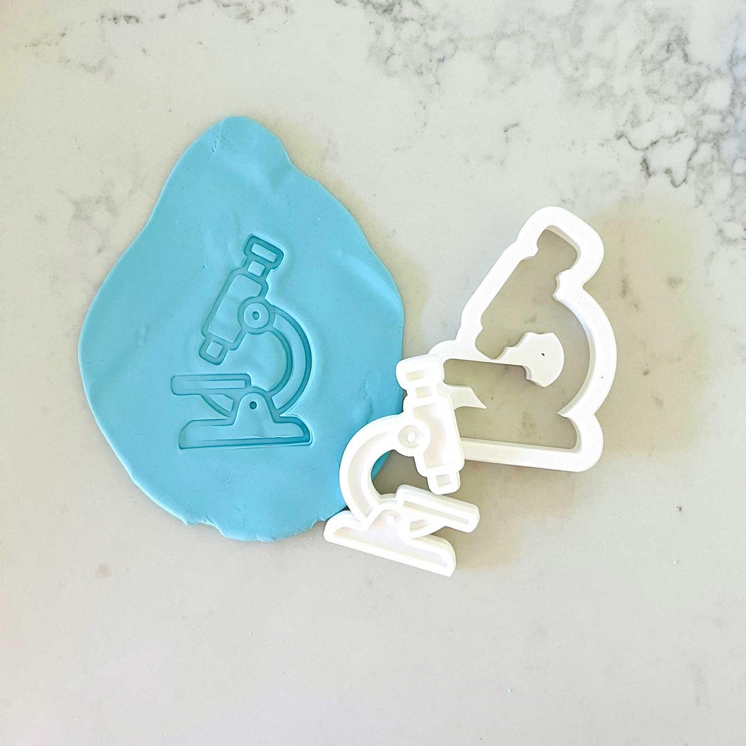 Microscope Cookie Stamp and Cutter – Science Teacher Gift or STEM Party ...