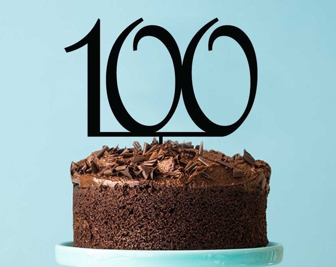 100th Birthday Cake Topper, Cheers to 100 Years Cake Topper, 100th ...