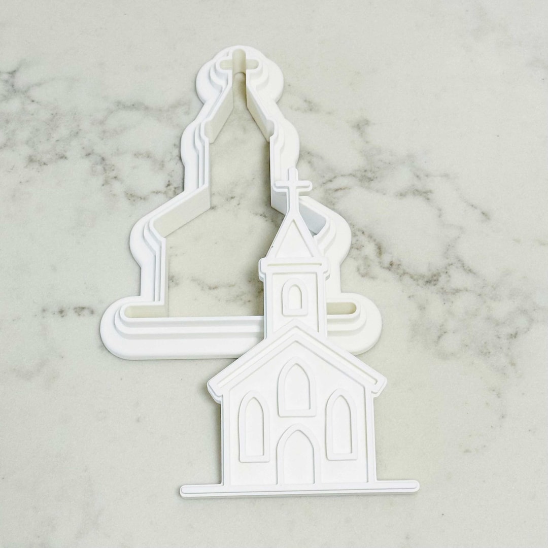 Church Cookie Stamp and Cutter Set – Religious Gift for Baptism ...