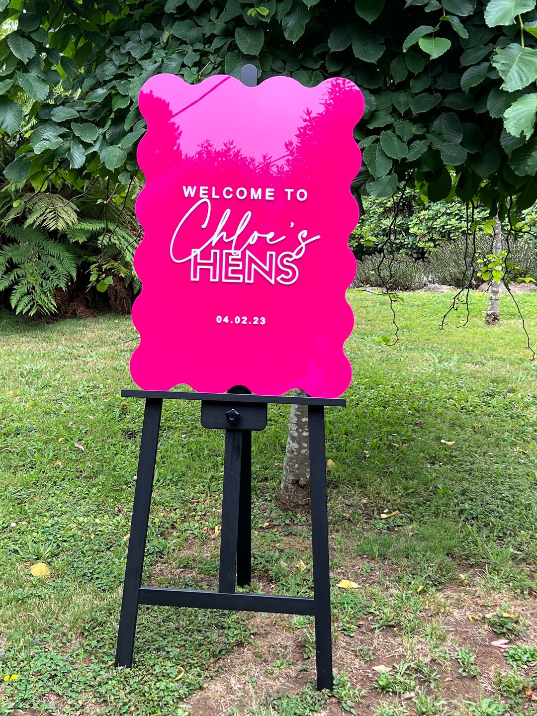 Wave Wedding Welcome Sign, 3D Names, Modern Wavey Wedding Signs ...