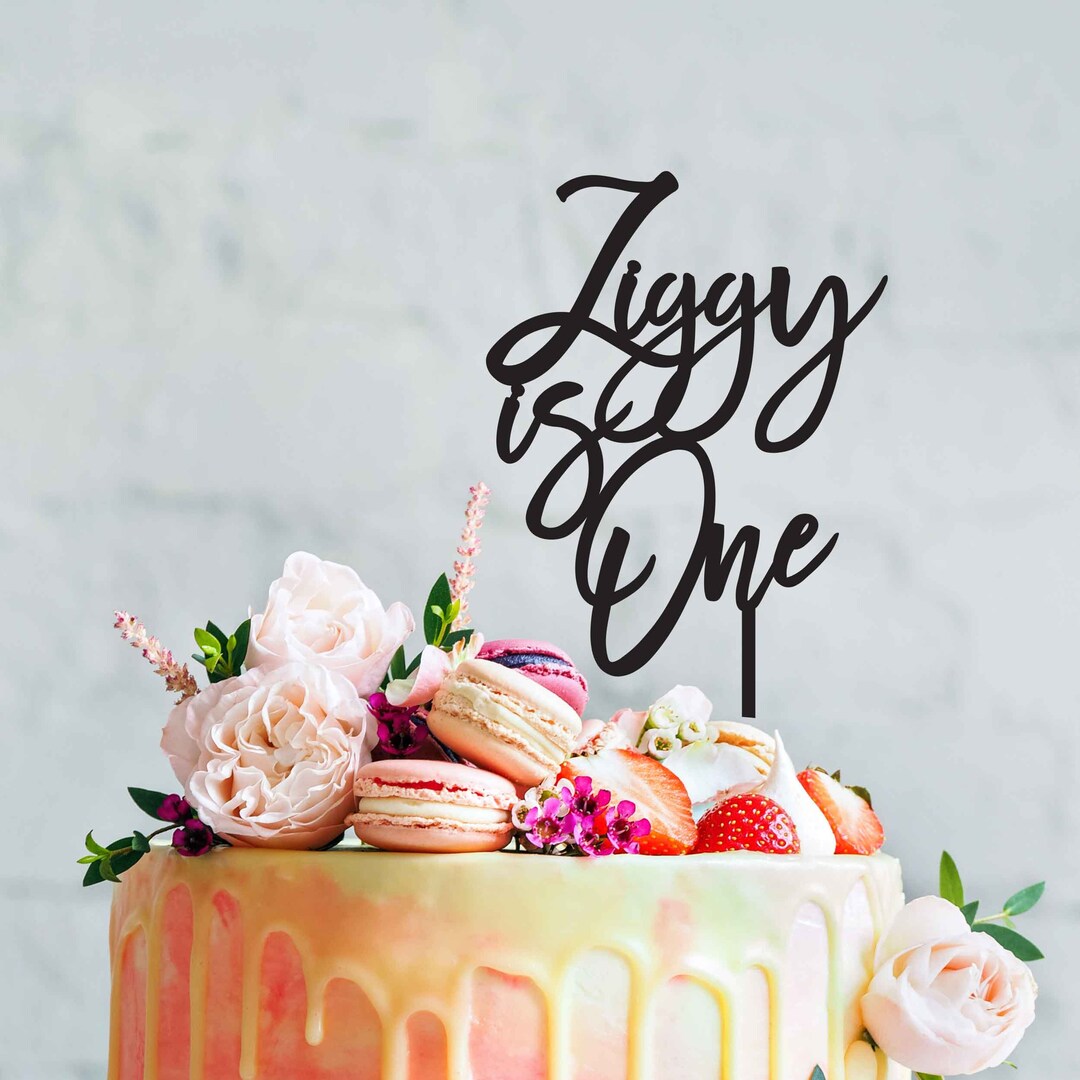 Custom Birthday Cake Topper - Party Decoration Name & Age Cake ...
