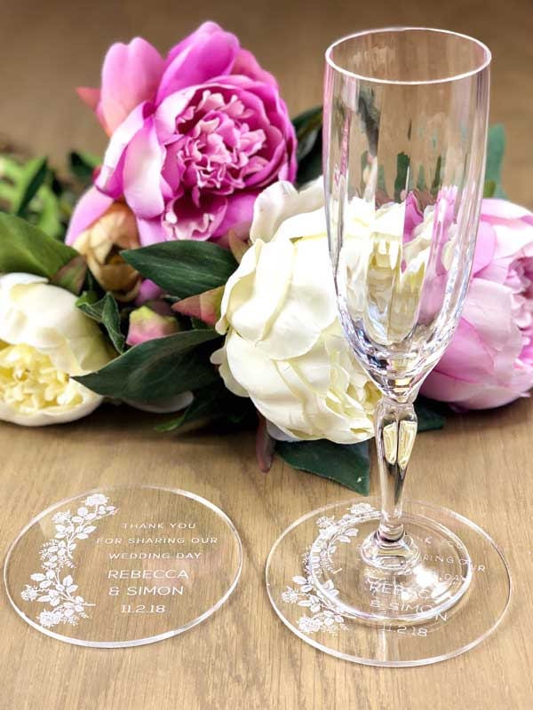 Personalised Engraved Wedding Coasters Wedding Place Cards - Etsy Australia