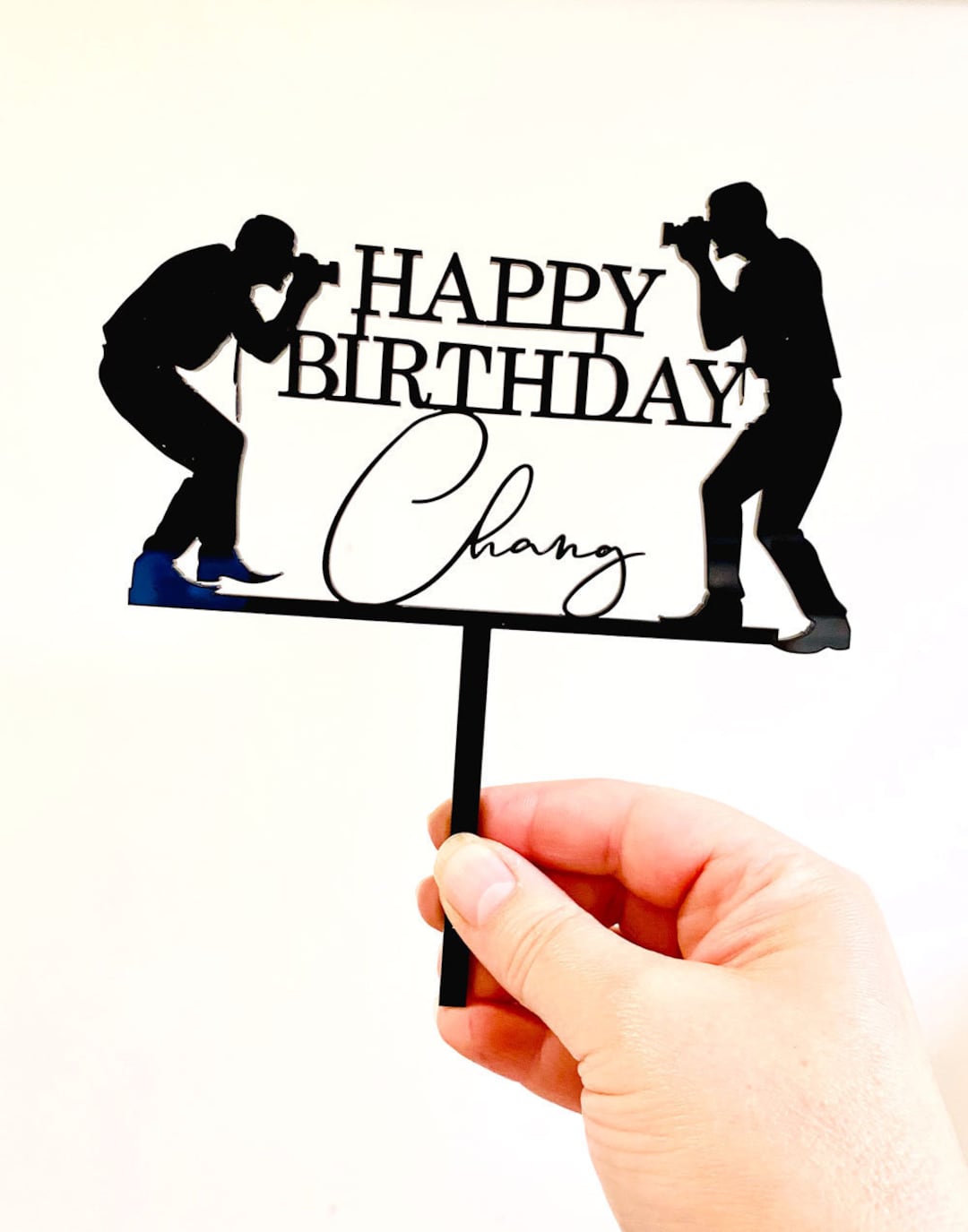 Personalised Photography Themed Birthday Cake Topper, Photographer Cake ...