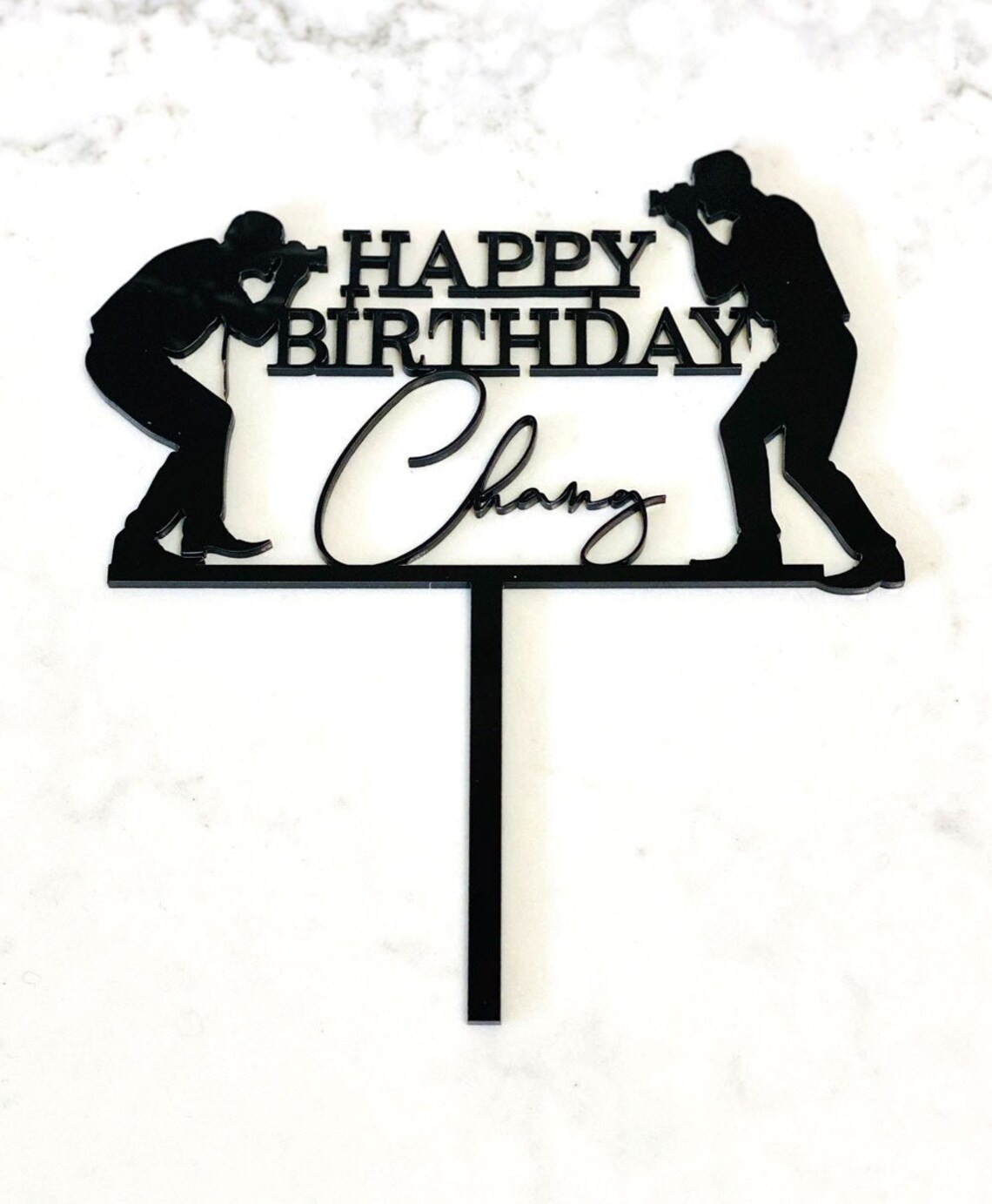 Personalised Photography Themed Birthday Cake Topper, Photographer Cake ...