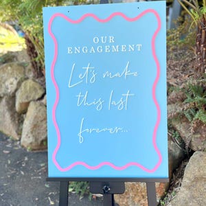 Personalised Wavy Internal Border Sign - Custom Acrylic Sign for ...