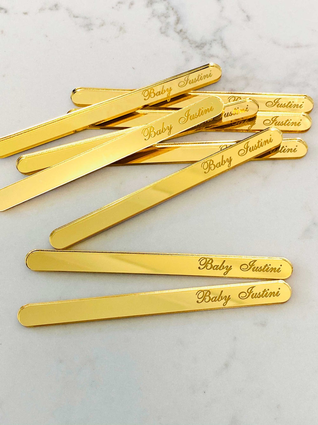 12 X Cakesicle Sticks, Popsicle Sticks, Custom Engraved, Personalised ...