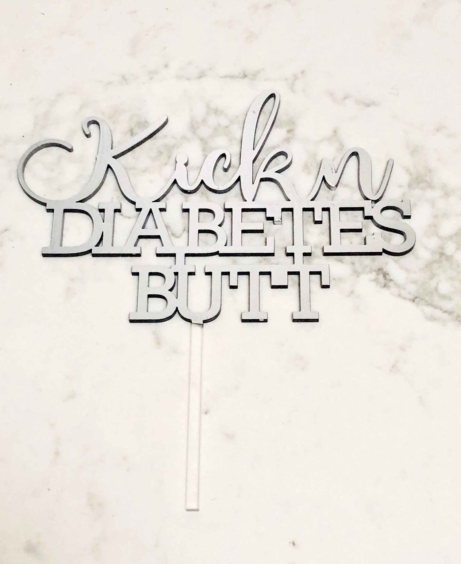 Kick'n Diabetes Butt Cake Topper Cake Toppers Cake - Etsy