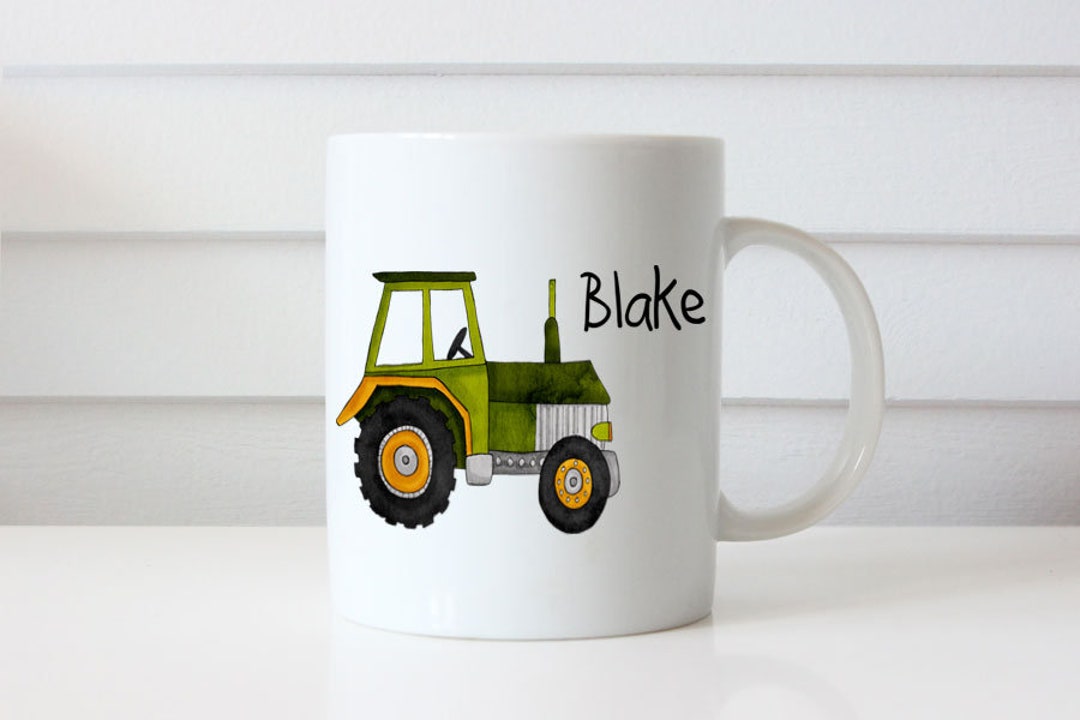Personalised Tractor Coffee Mug - Kids or Adult Novelty Trator Custom ...