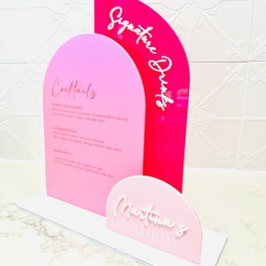 Triple Sign Cocktail Drinks Menu - Printed Drinks Menu, Modern Arch ...