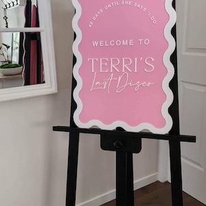 Wave Wedding Welcome Sign, Modern Wedding Signs, Wedding Entrance Signs ...