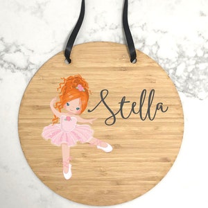 Personalised Ballerina Hanging Sign | Ballerina | Ballet |dance | Door ...
