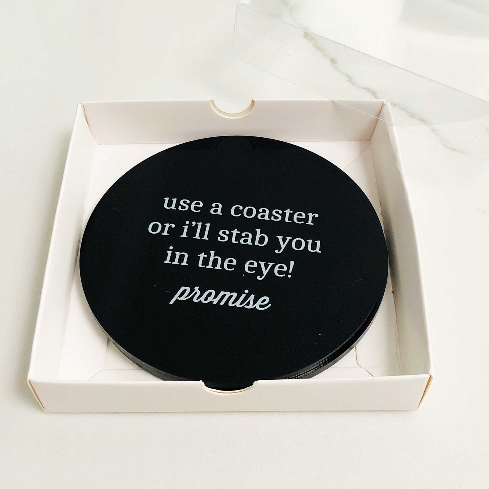 Funny Coasters Set of 4 Use a Coaster of I'll Stab You | Etsy