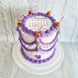 Personalised Calendar Cake Topper - Custom Name & Date Birthday ...