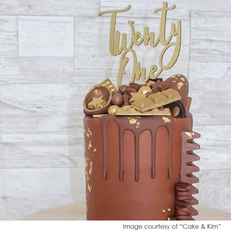 Twenty-one Birthday Cake Topper | Modern | 21 | 21st | Twenty First ...