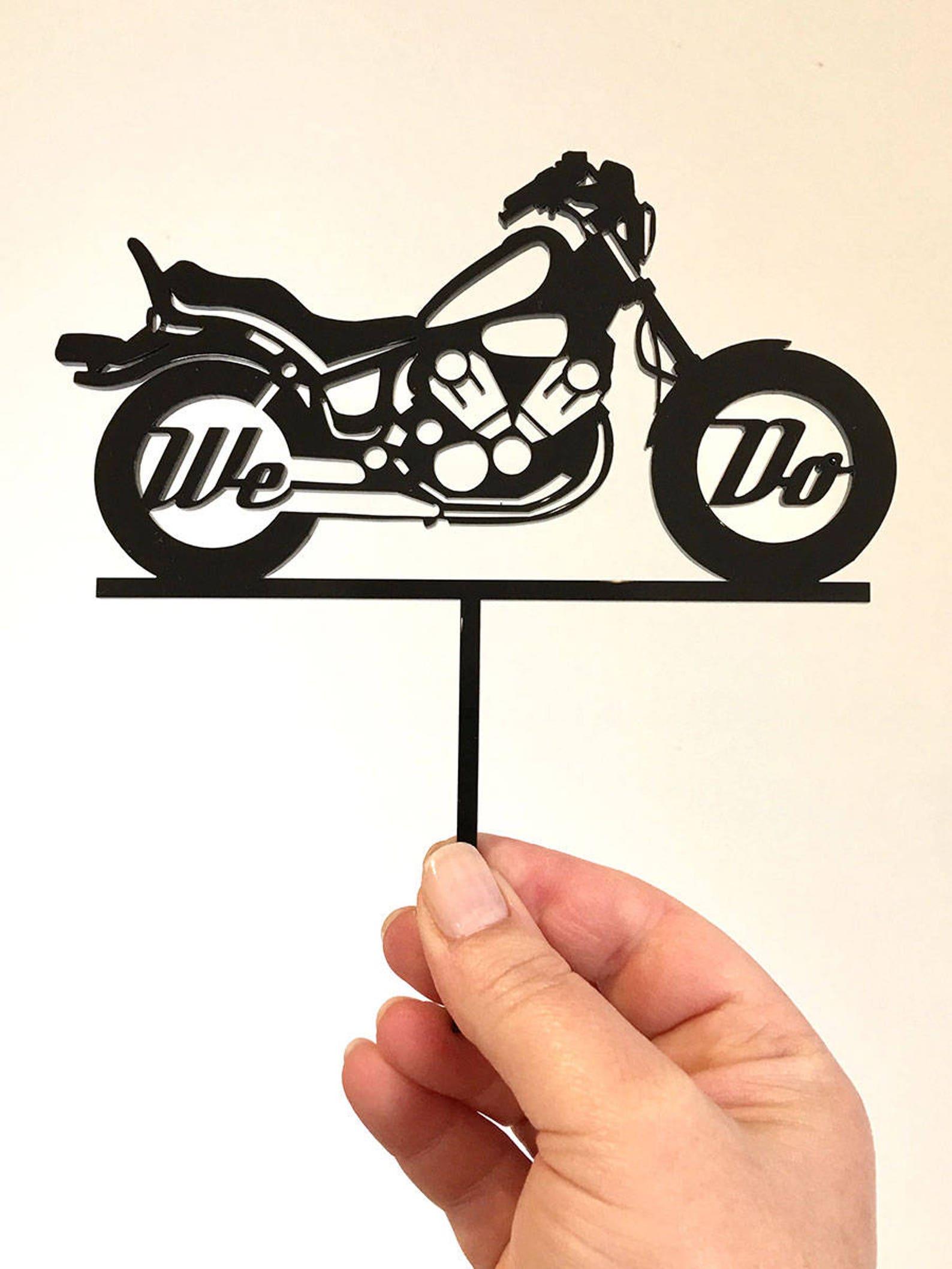 Harley Motorcycle Inspired Wedding Cake Topper - Harley Davidson Style ...
