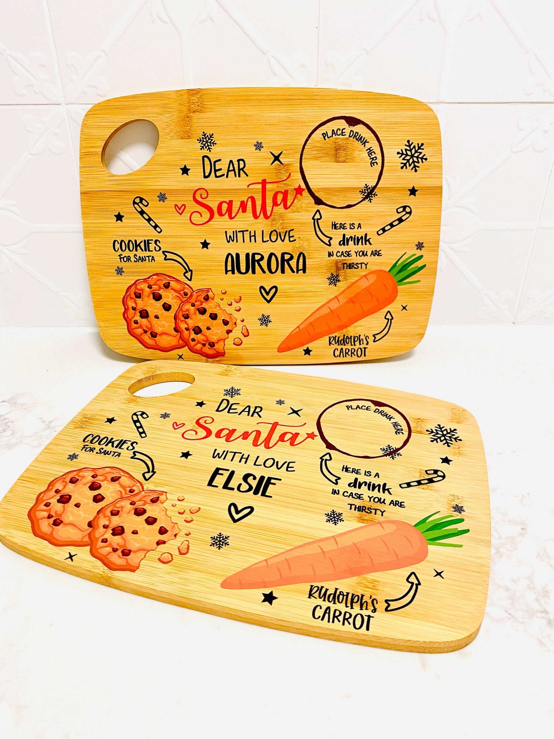 Personalised Santa’s Treat Tray, Santa Snack Tray, Christmas Eve Plate ...