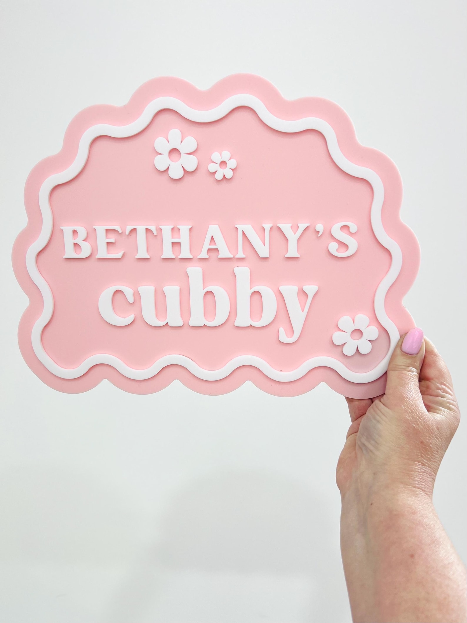 Personalised Cubby House Sign – Arch Flower Design | Double-layered ...