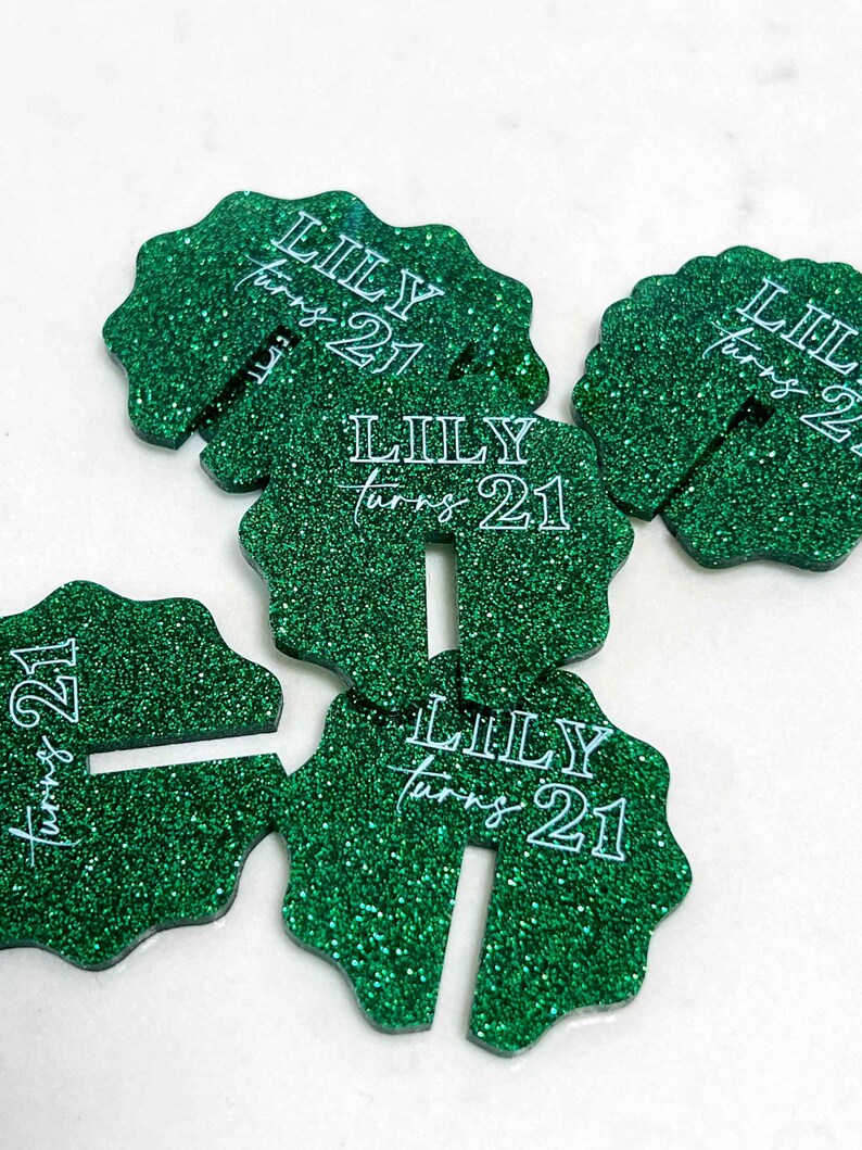 Wave Hanging Drink Tag Wavy Stemless Drink Tag Drink - Etsy