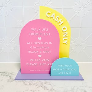 Triple Sign Cocktail Drinks Menu - Printed Drinks Menu, Modern Arch ...