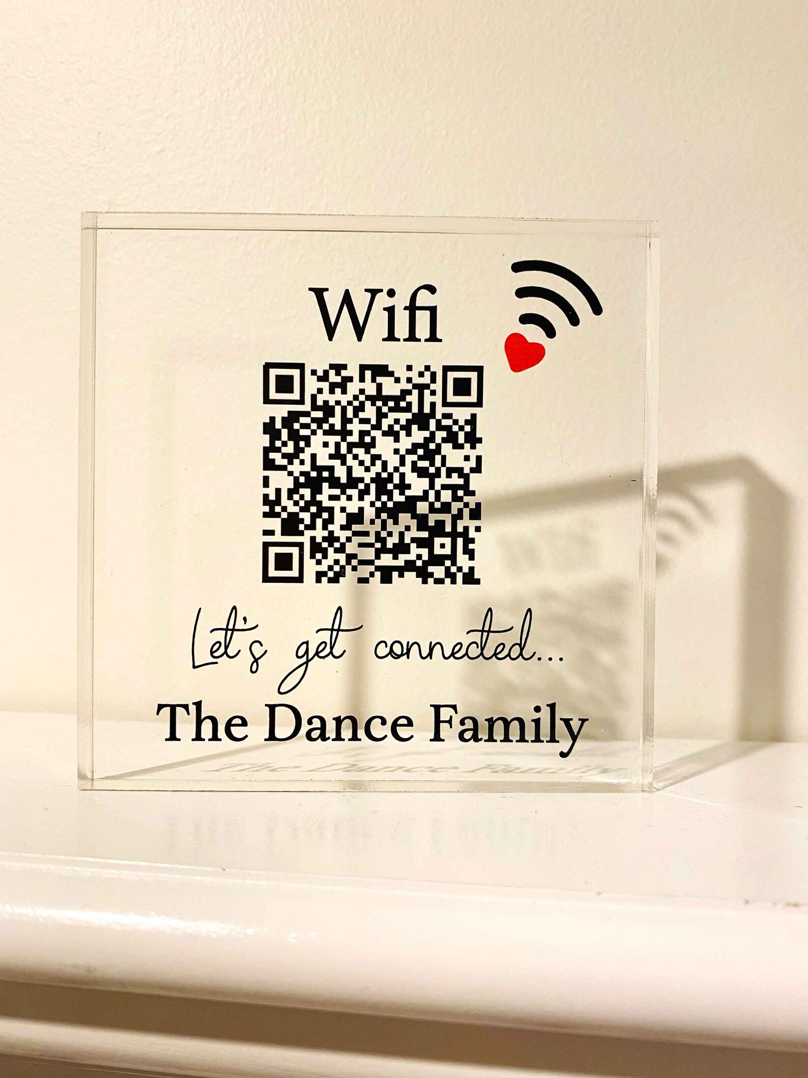 Wifi QR Code Sign Wifi Acrylic Sign Wifi Code Wifi Password - Etsy