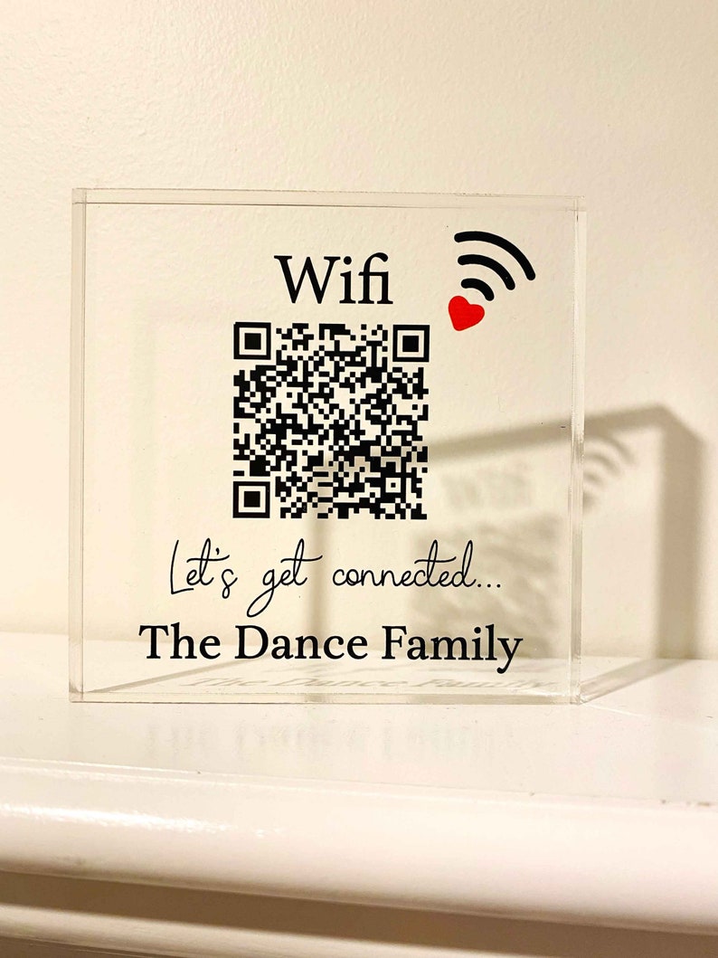 Wifi QR Code Sign Wifi Acrylic Sign Wifi Code Wifi Password - Etsy