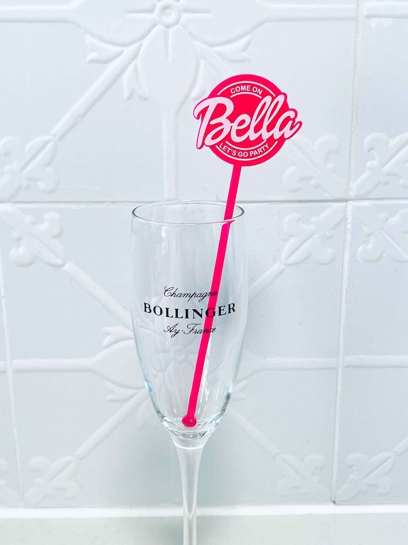 Custom Drink Stirrers - Let's Go Party, Doll-inspired, Your Colour ...
