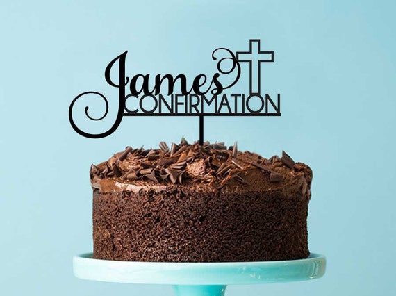 Personalised Confirmation Cake Topper Custom Name | Etsy