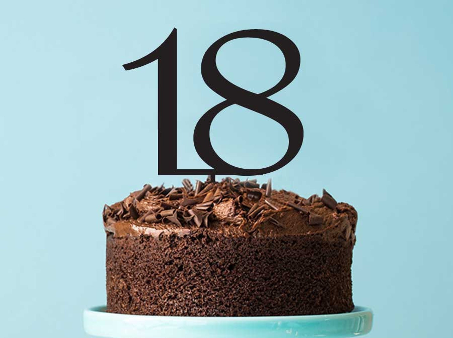 18th Birthday Cake Topper Number 18 Birthday Cake Decoration | Etsy