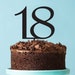 18th Birthday Cake Topper - Number 18 Birthday Cake Decoration | Happy ...