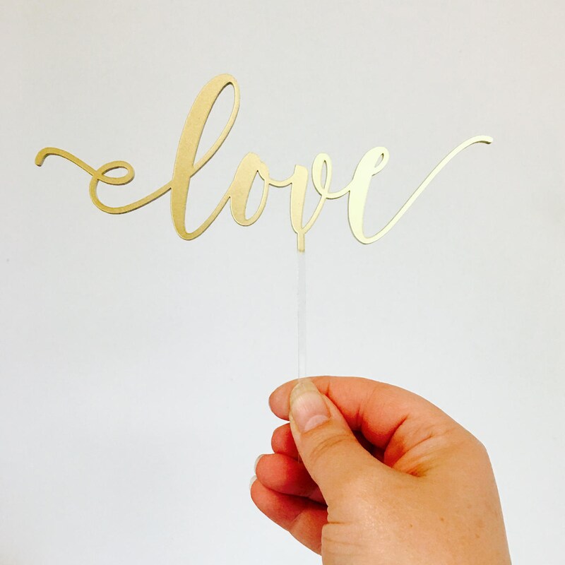 Love Cake Topper - Etsy